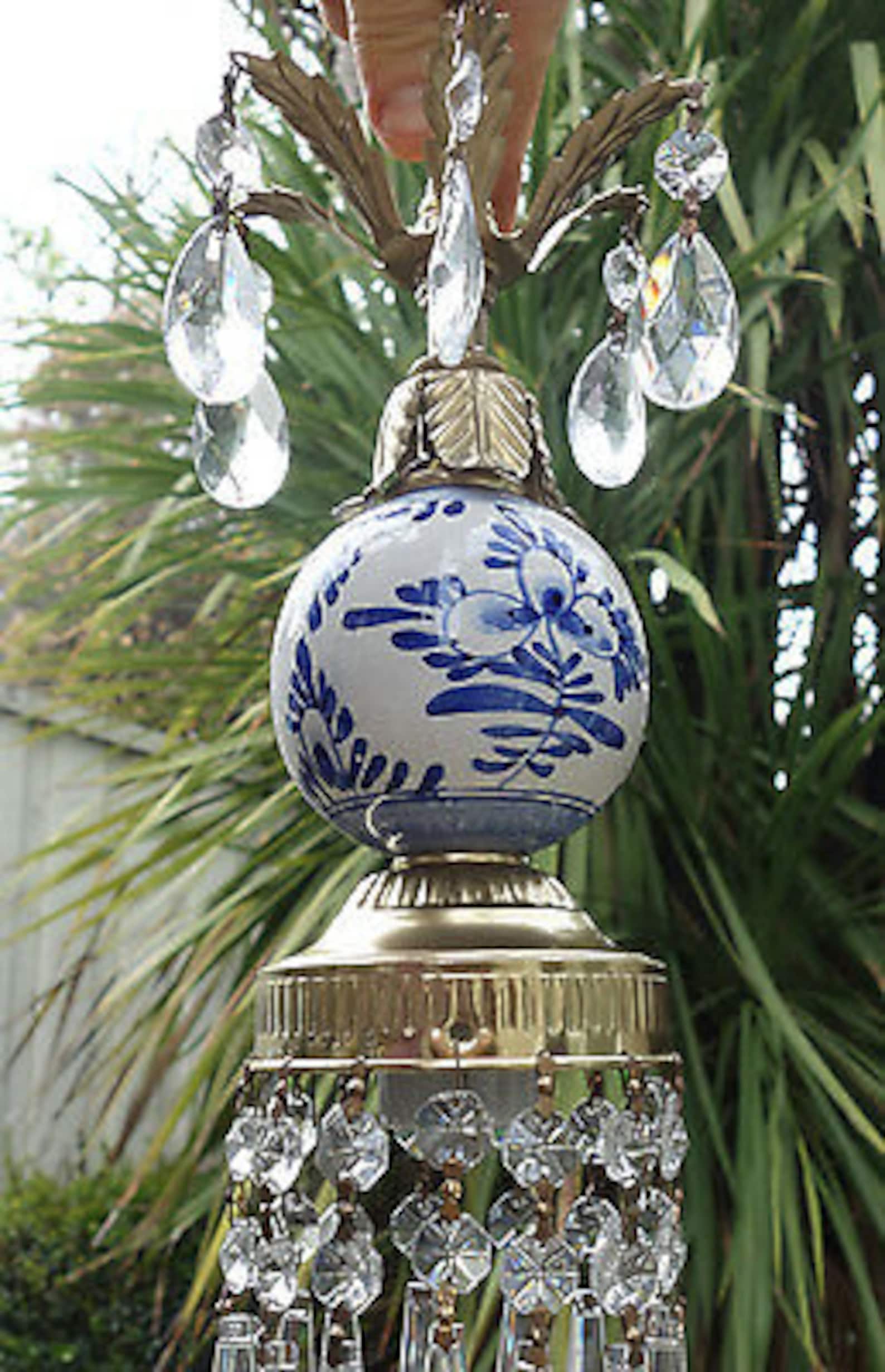 Mini Swag Plugin Vintage Lantern Porcelain Delft Blue Tole | Etsy