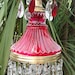 Vintage Ruby Red Lady Cupcake Glass Crystal Brass Swag Lamp Chandelier ...
