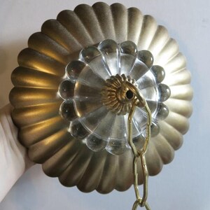 Canopy Rosette Italy Ceiling Cap Part Tole Brass Vintage Glass Lamp ...