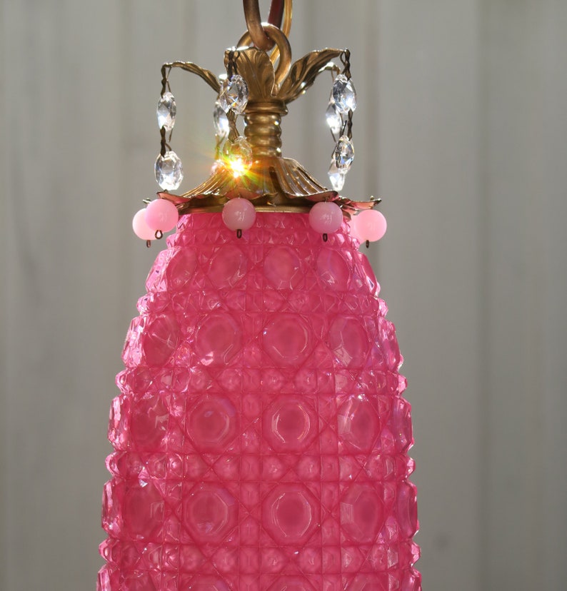 Vintage Rose Pink Lady Cupcake Glass Crystal Brass Opaline - Etsy