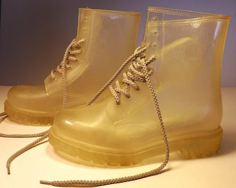 Clear Ankle Boots | Etsy