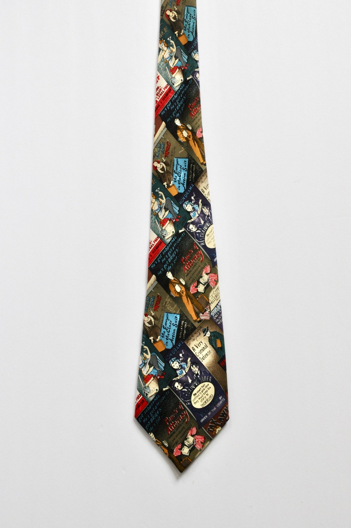 90s Lawyer Silk Tie by Nicole Miller, Power of Attorney, Divorce Court ...
