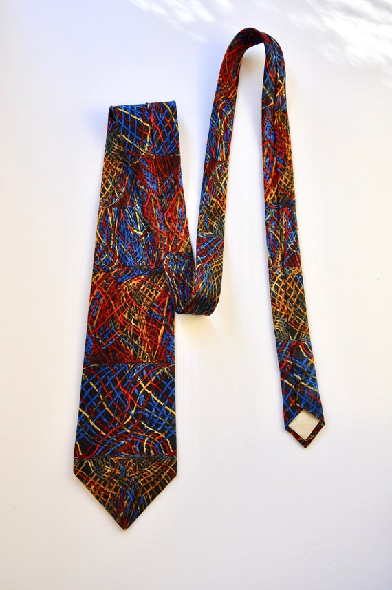 Missoni Italian Silk Silly String Rainbow Tie, Design… - Gem