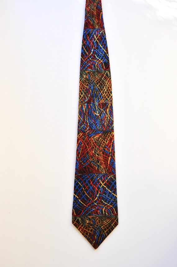 Missoni Italian Silk Silly String Rainbow Tie, Design… - Gem