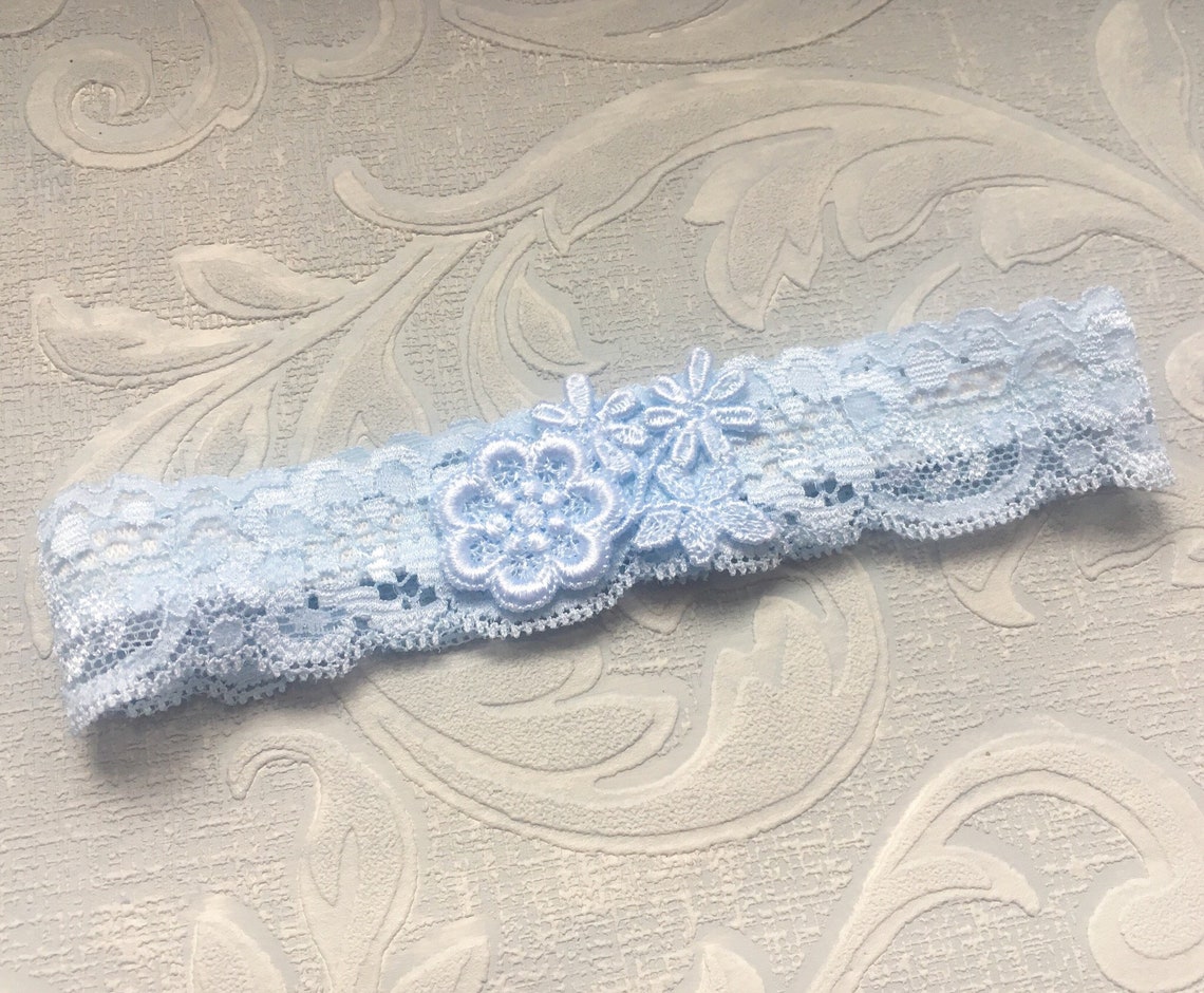 Blue Lace Bridal Garter, Blue Garter, Bridal Garter, Lace Wedding ...