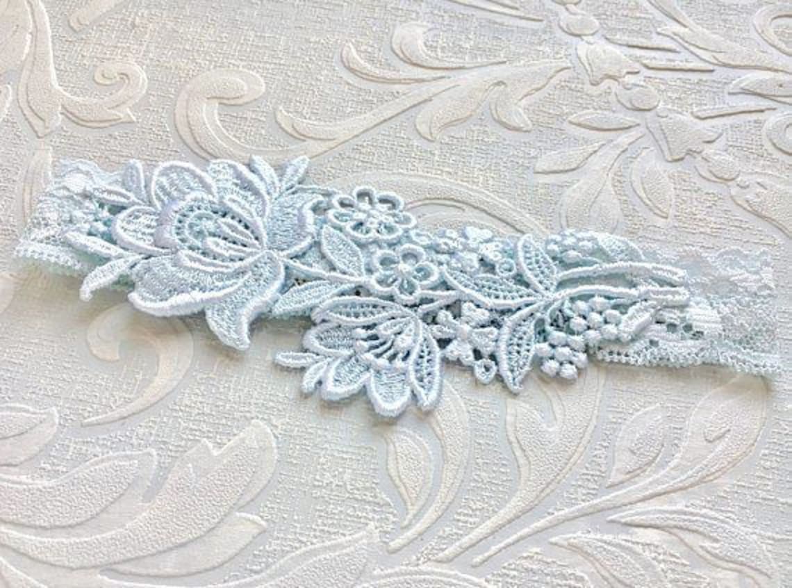 Blue Lace Bridal Garter Blue Garter Bridal Garter Lace | Etsy