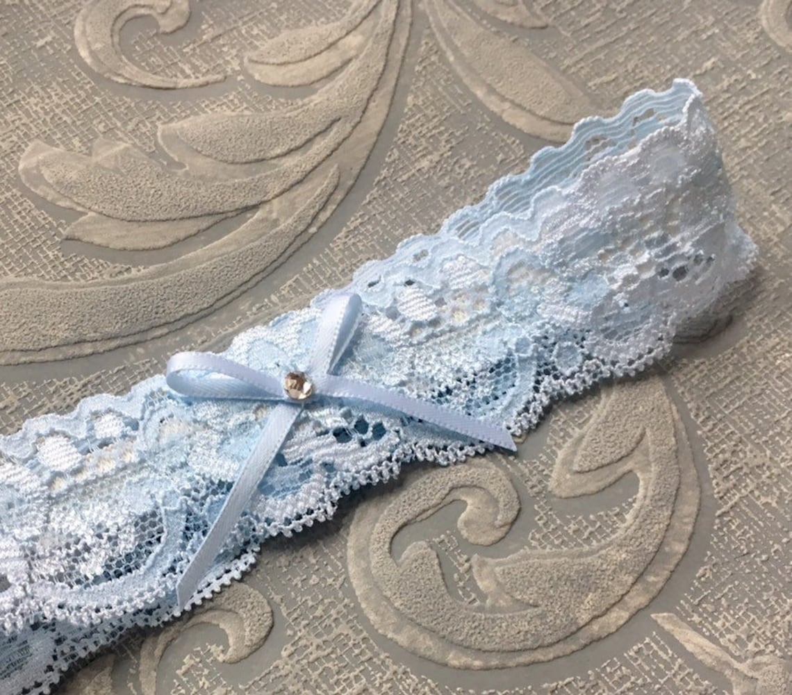 Something Blue Wedding Garter Blue Bridal Garter Blue Lace - Etsy