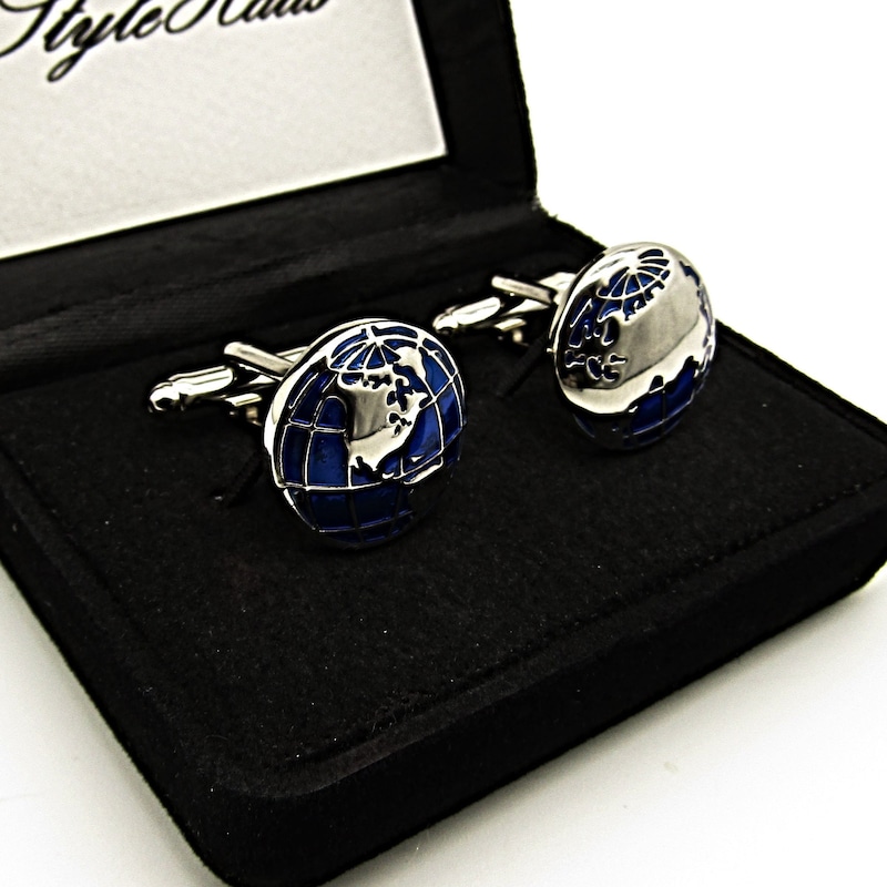 Globe Cufflinks - Etsy
