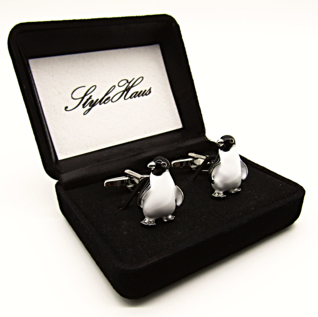 Penguin Cufflinks, Wedding Cufflinks, Groom's Cufflinks, Bird Cufflinks ...