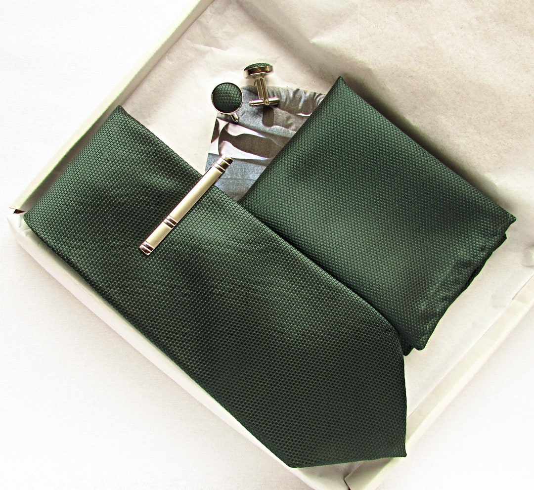 Emerald Green Tie Set, Emerald Green Pocket Square, Emerald Green Tie ...