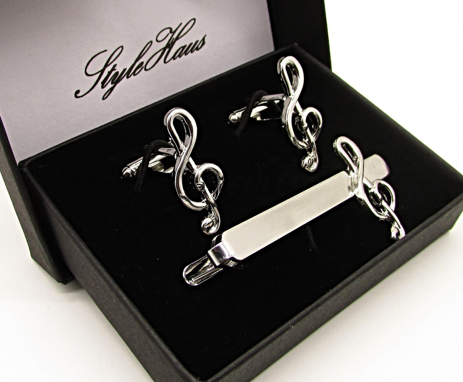 Treble Clef Cufflinks,treble Clef Tie Clip, Music Note Cufflinks, Men's ...