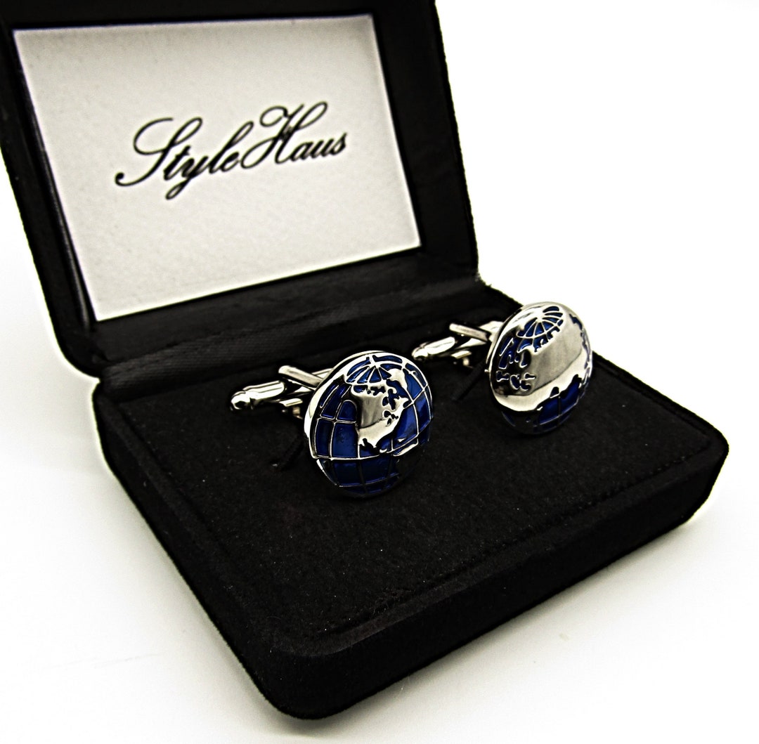 Map Cufflinks, Globe Cufflinks, World Map Cufflinks, Men's Cufflinks ...
