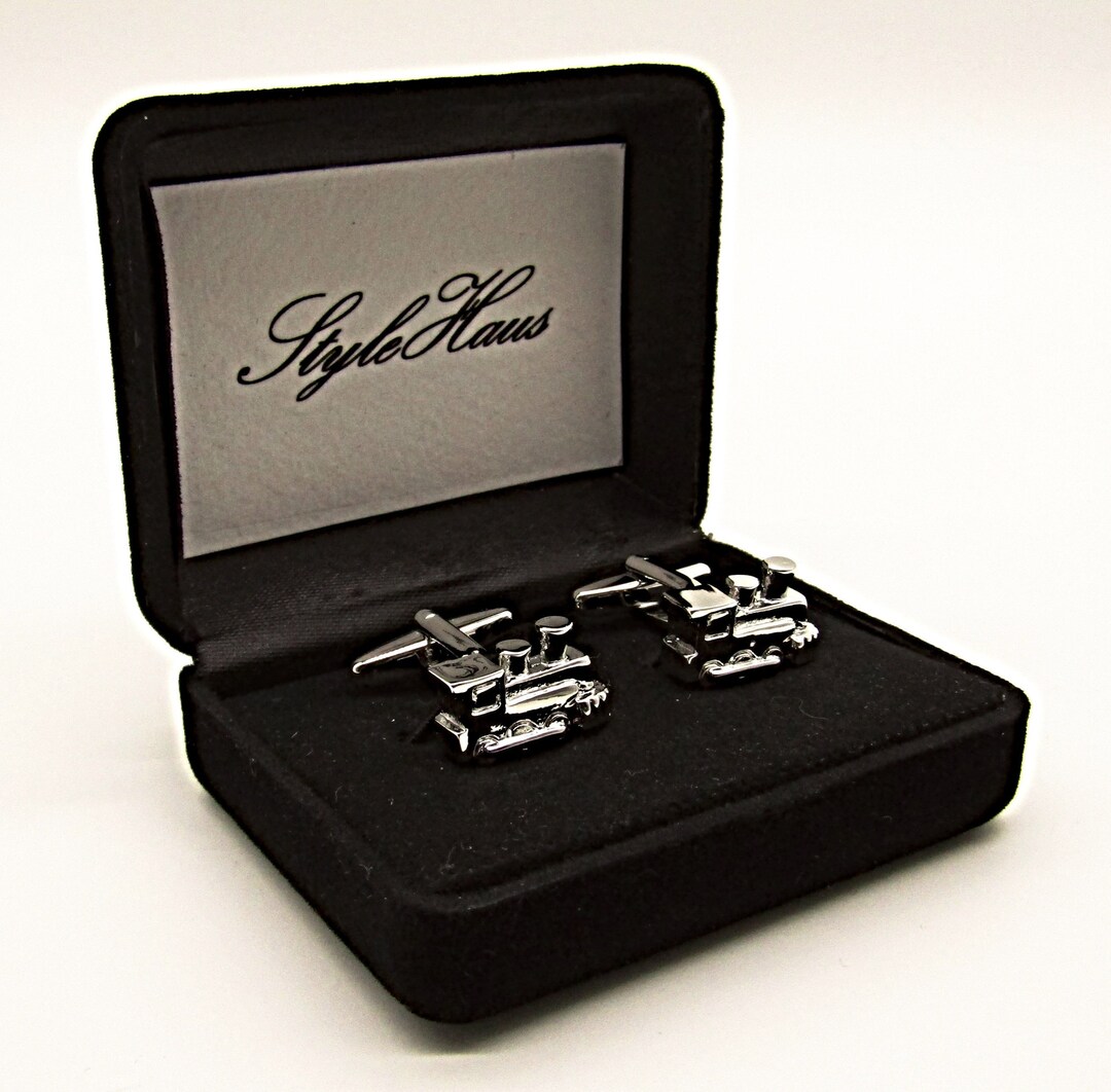 Locomotive Train Cufflinks, Gift for Him - Etsy