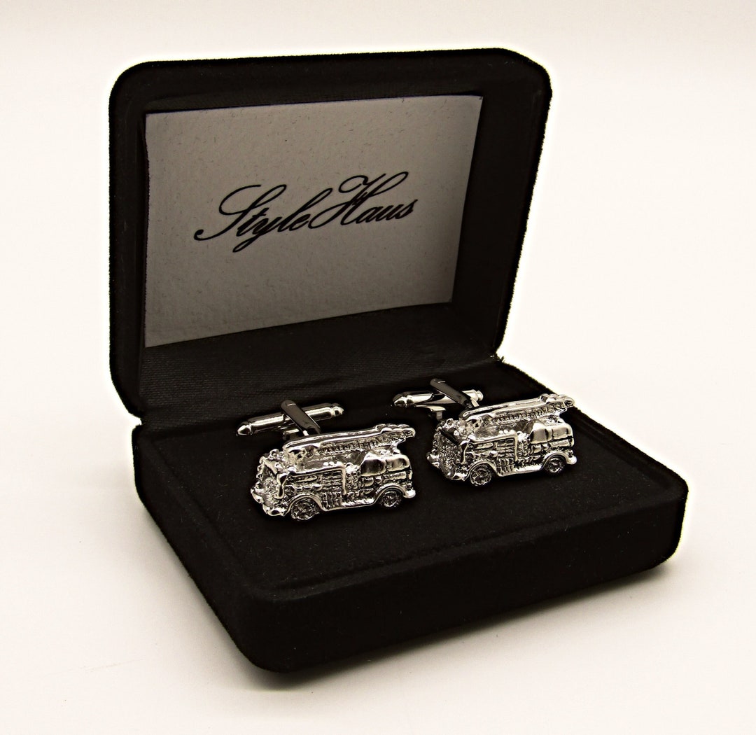 Fireman Cufflinks, Fire Engine Cufflinks, Fire Brigade Cufflinks, Men's ...