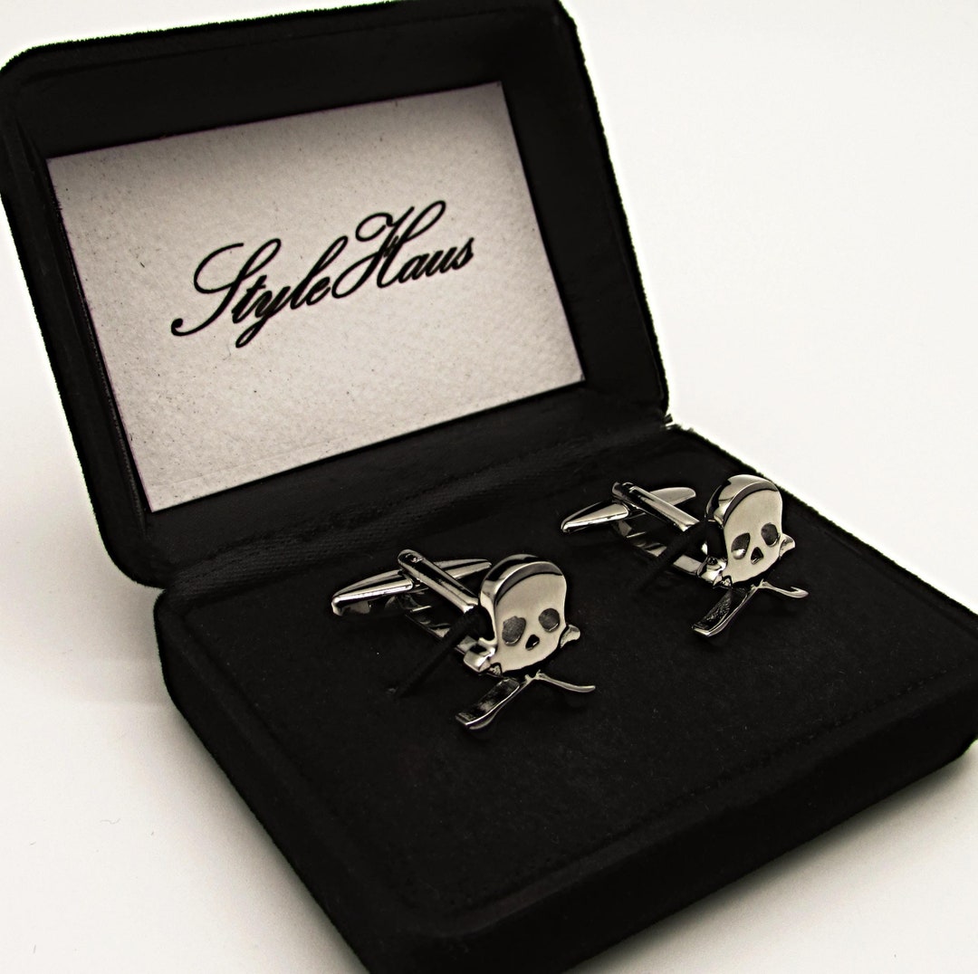 Skull and Crossbones Cufflinks, Skull Gift Cufflinks, Men's Cufflinks ...