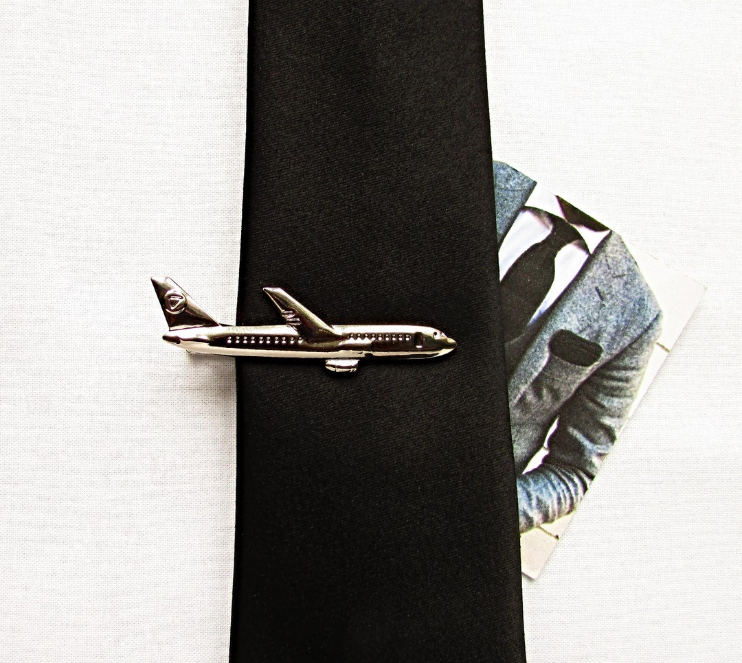 Airplane Tie Clip, Wedding Tie Clip, Tie Clip, Pilot Gift, Pilot Tie ...