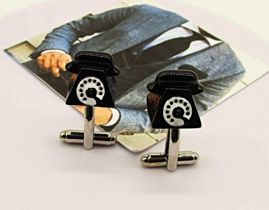 Retro Telephone Cufflinks, Vintage Style Phone Cufflinks - Etsy
