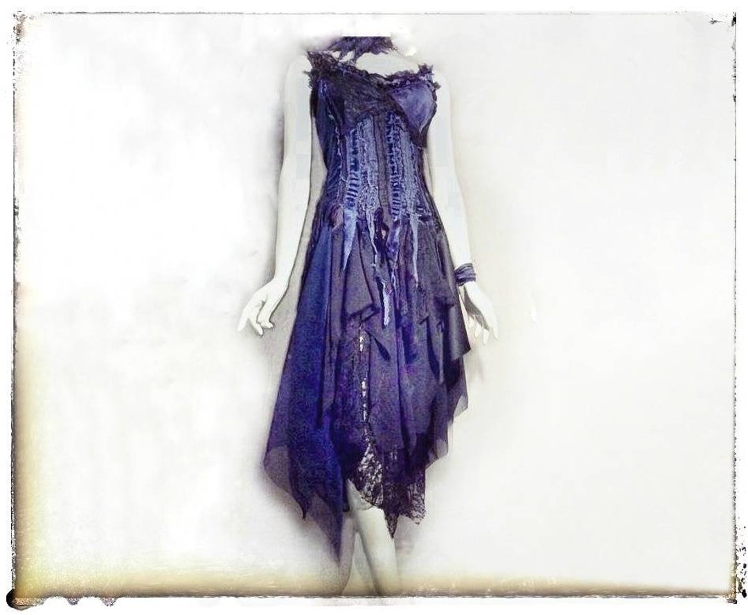 Gothic Wedding Dress: Tattered Tulle Corset Gown - Etsy