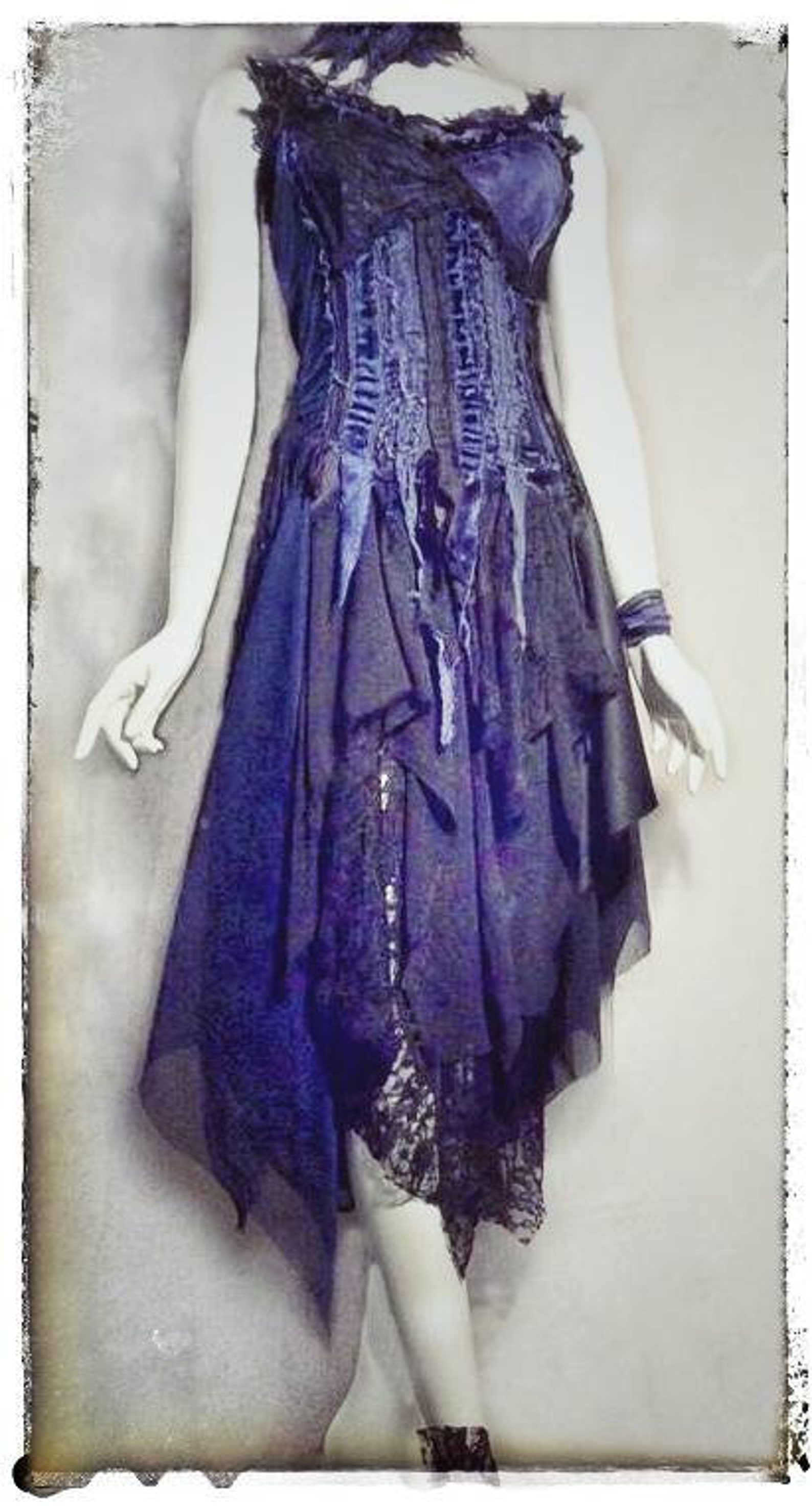 Gothic Wedding Dress: Tattered Tulle Corset Gown - Etsy