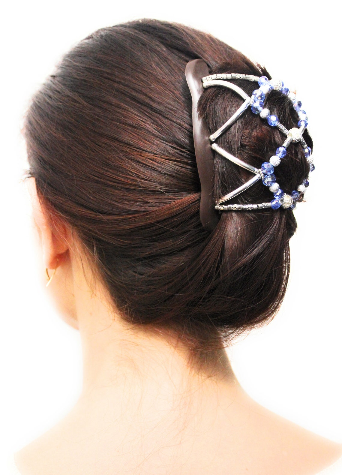 Fine Hair Clip Light Blue Crystals Magic Hair Clip | Etsy