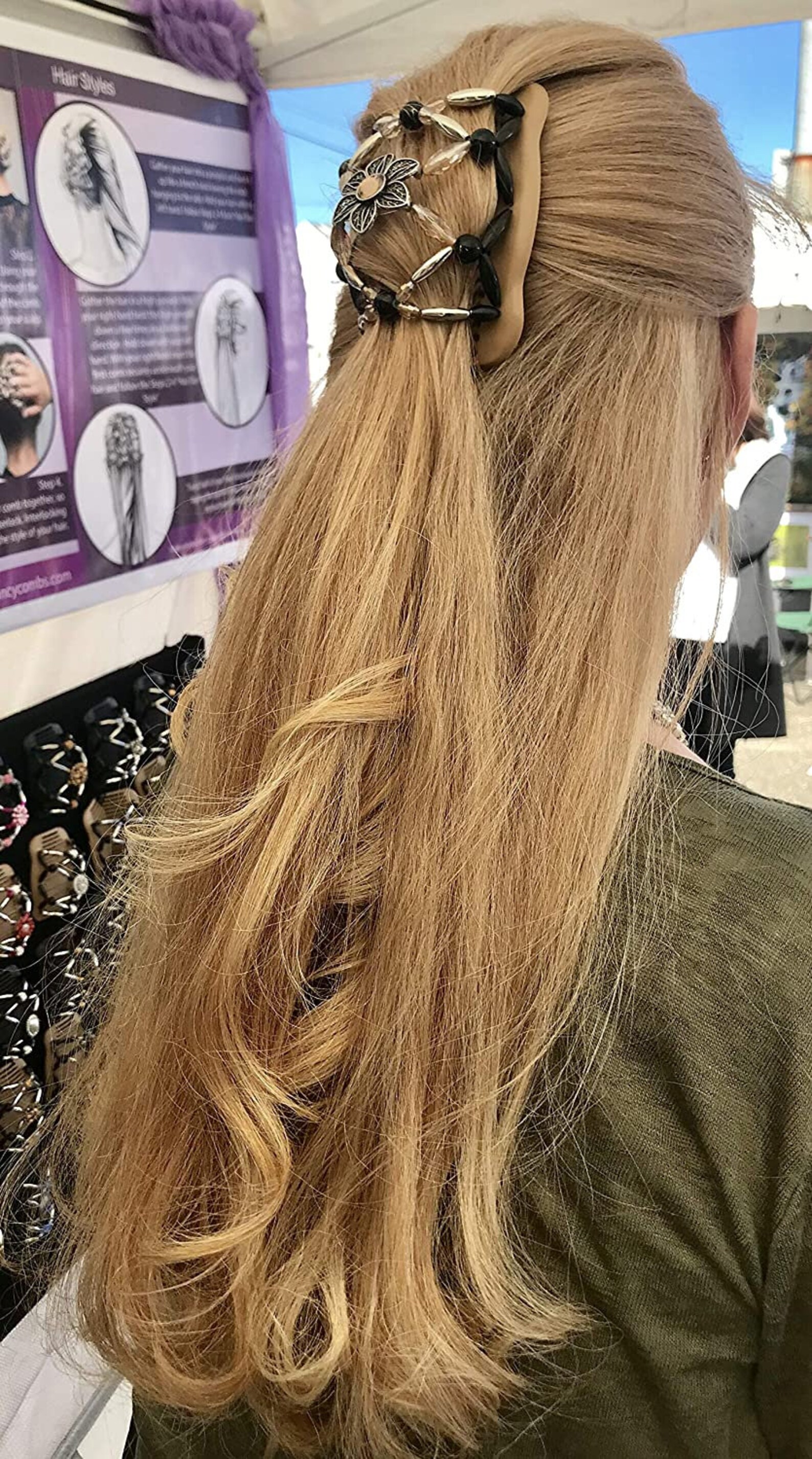 FANCY COMBS Gold Hair Jewelry Classy Bun Maker Beaded - Etsy