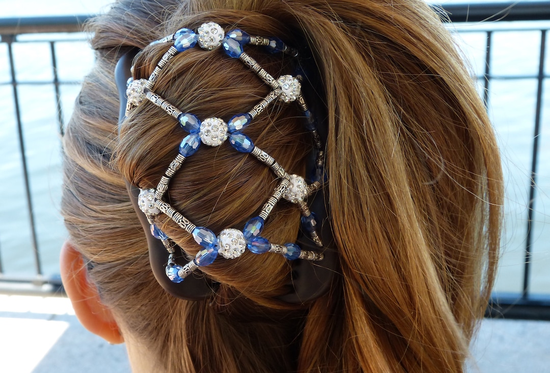 Jeweled Hair Clip, Double Comb With Crystals, Handmade in USA - Etsy