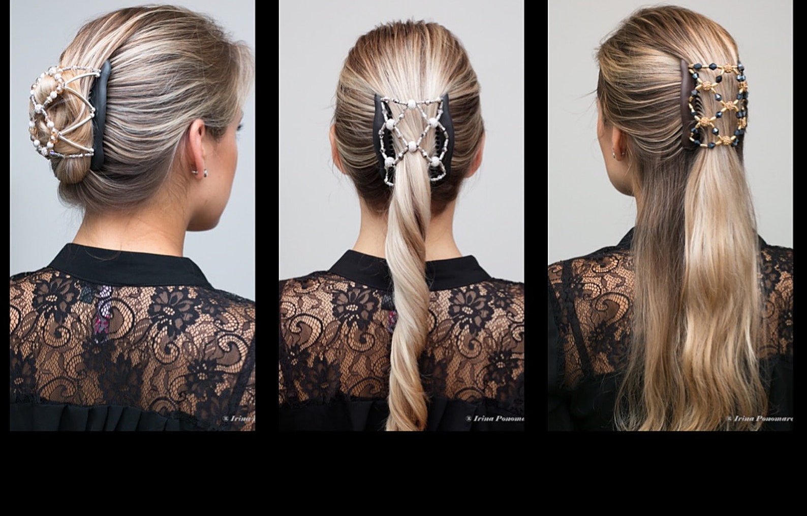 Women Hair Clip for Holding Updo, French Twist, Bun Holder, Double ...