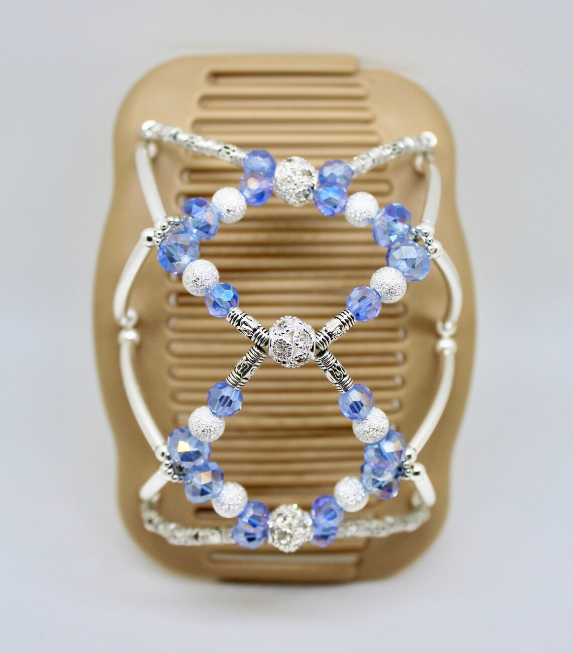 Fine Hair Clip Light Blue Crystals Magic Hair Clip | Etsy