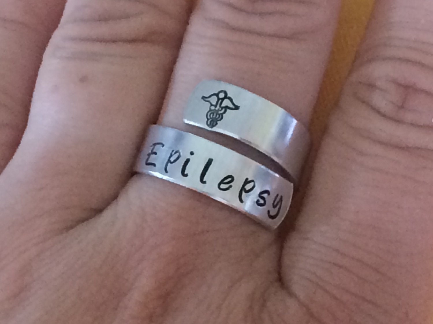 Medical Alert Ring Hand Stamped Allergy Custom Made to - Etsy