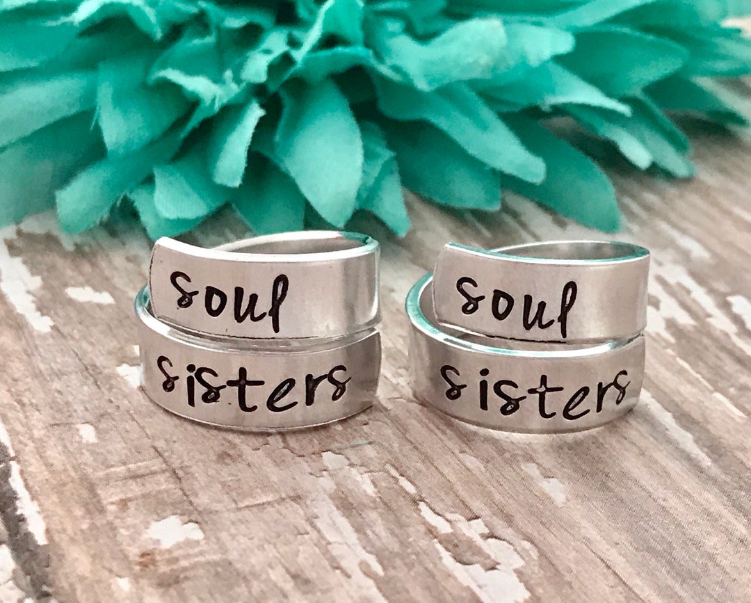 Soul Sisters Ring - Hand Stamped Ring - Very Sturdy Ring - Great Gift ...