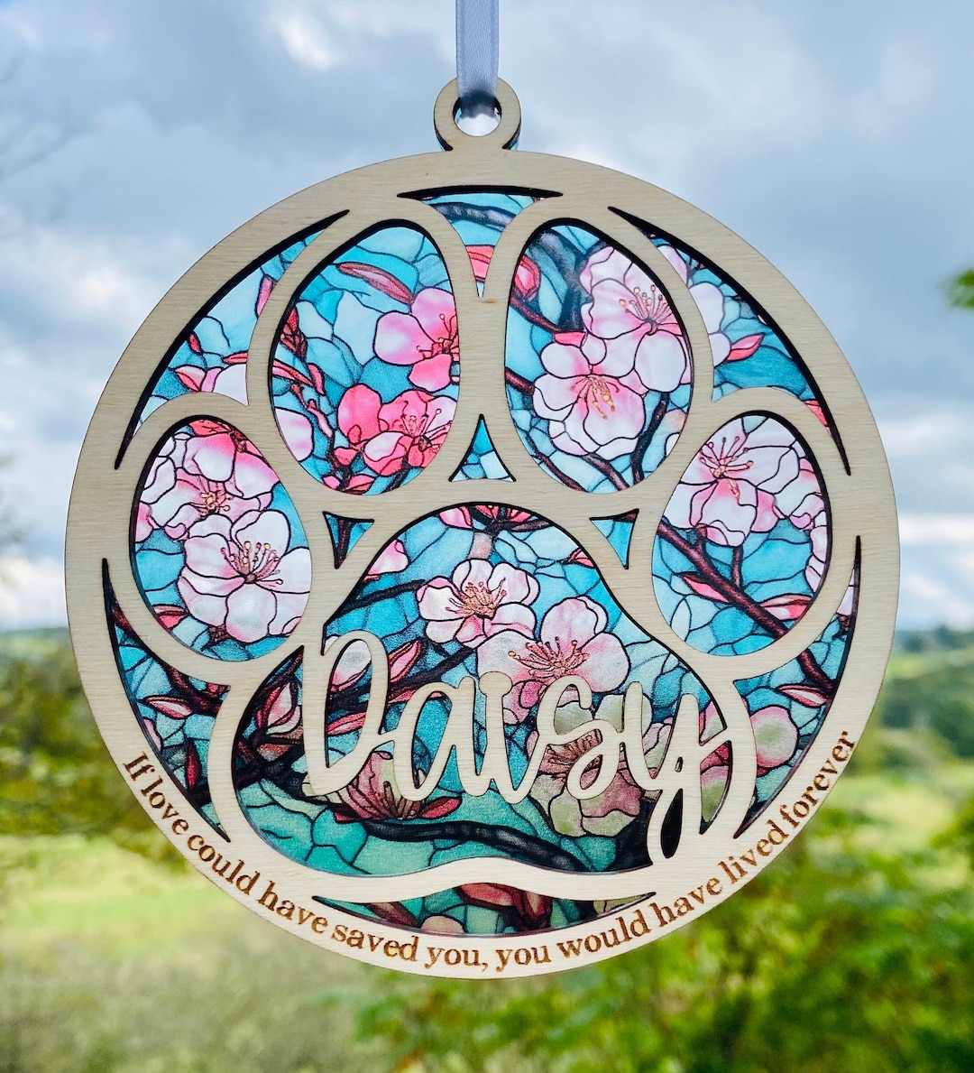 Rainbow Bridge Pet, Sun Catcher, Suncatcher Pet Memorial, Personalized ...