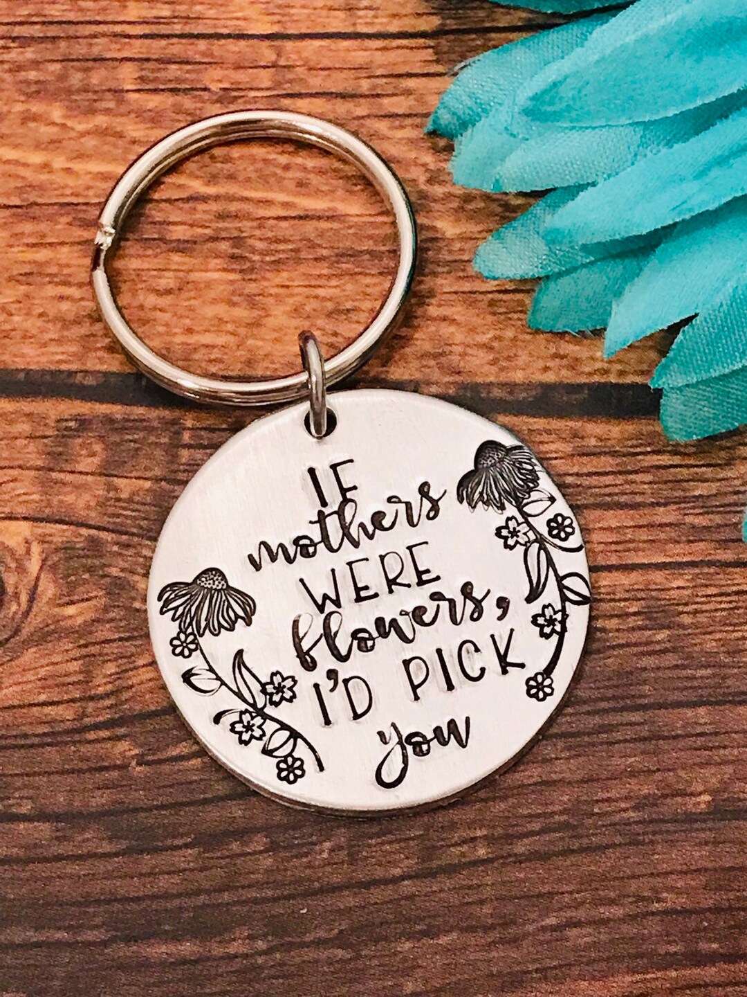 Mother's Day Gift, Hand Stamped Flowers, If Mothers Were Flowers I'd ...