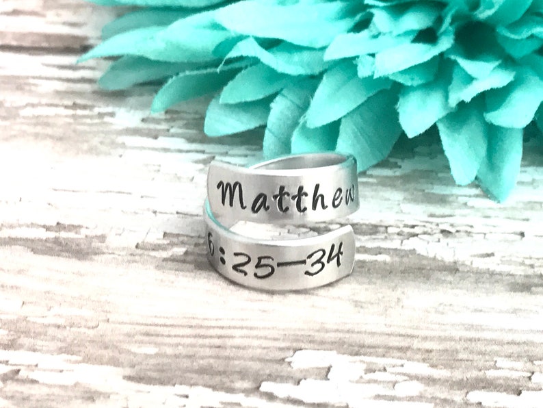 Bible Verse Wrap Ring Add Your Verse Personalized Ring | Etsy