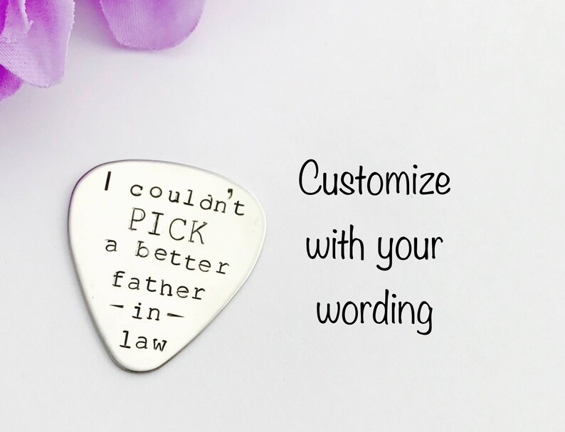 Custom Guitar Pick Message - Hand Stamped Guitar Pick - Great for a ...