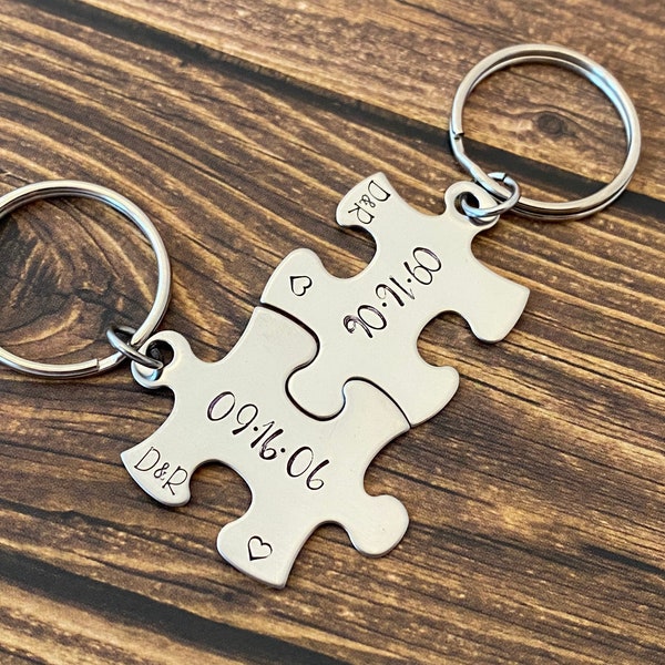 Puzzle Keychain - Etsy