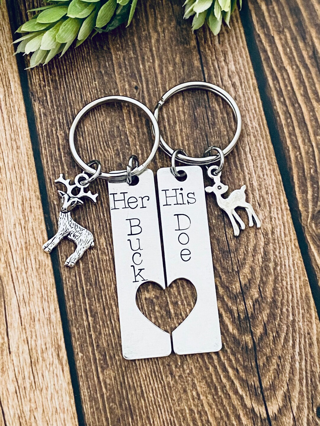 Her Buck His Doe, Hunting Keychain, Deer Season, Men’s Gift , Hunting ...