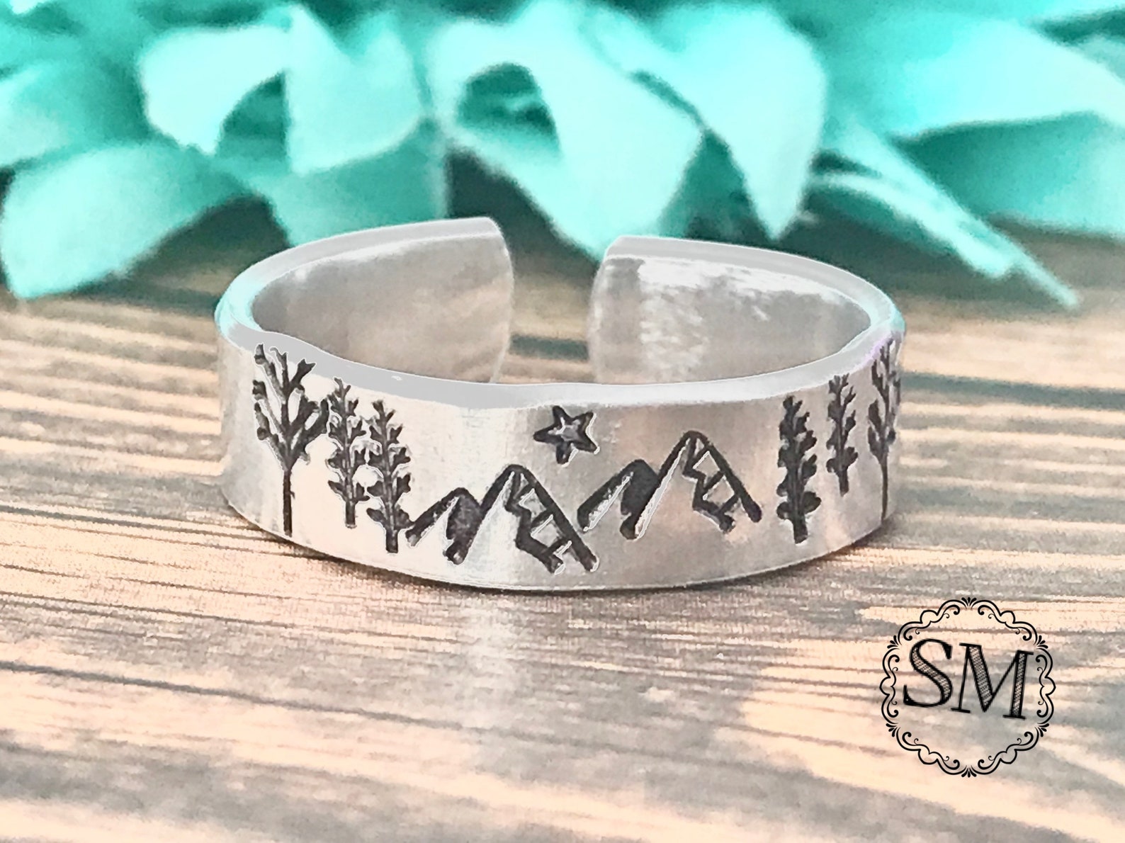 Tree Ring Mount Forest Scene Ring Wilderness Ring | Etsy