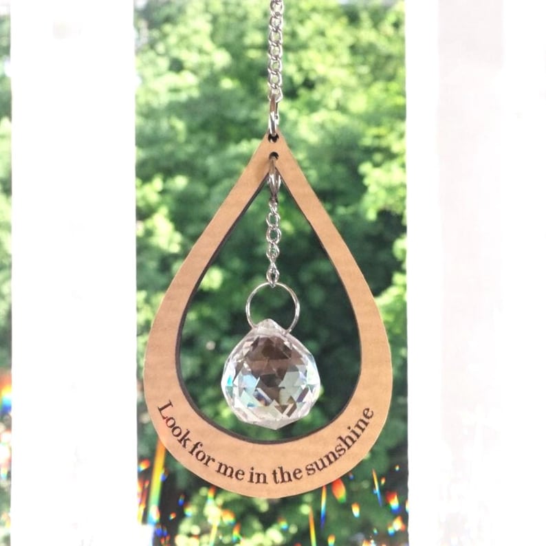 Sun Catcher Sympathy Gift, Poem Card Memorial Suncatcher, Loss of Mom ...