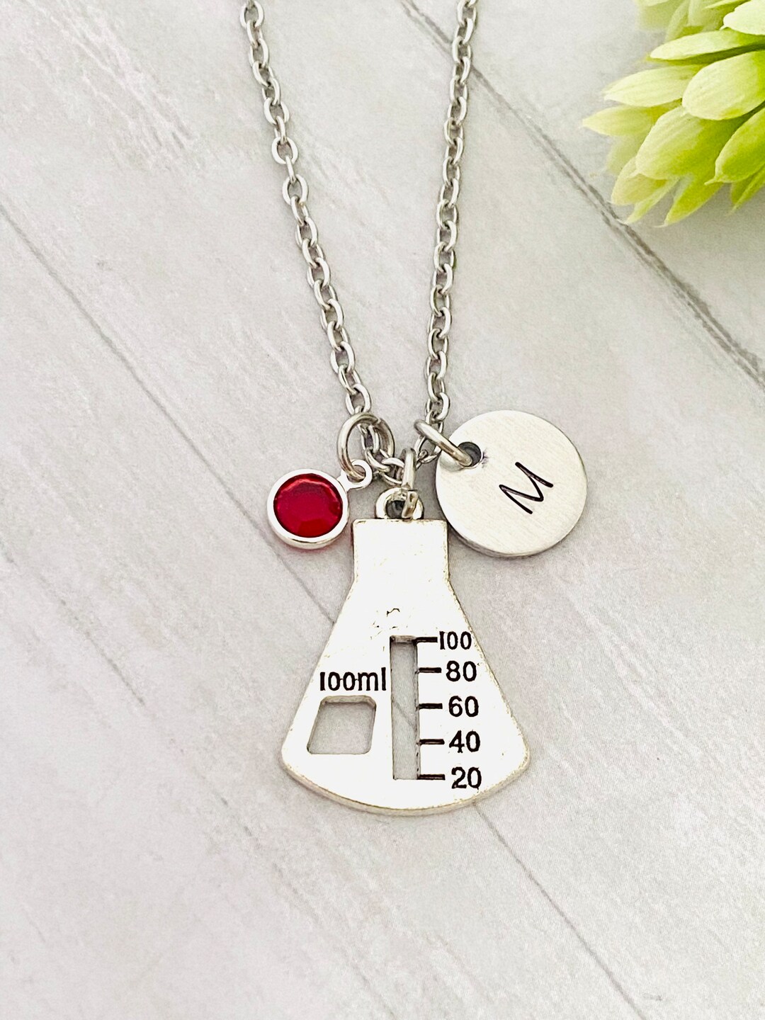 Science Beaker Necklace, Lab Worker, Science Lab Necklace With ...
