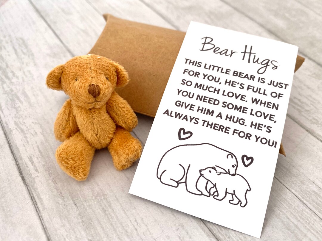Valentine’s Day Pocket Hug Bear, Love Token, Animal Pocket Hug, Mini ...