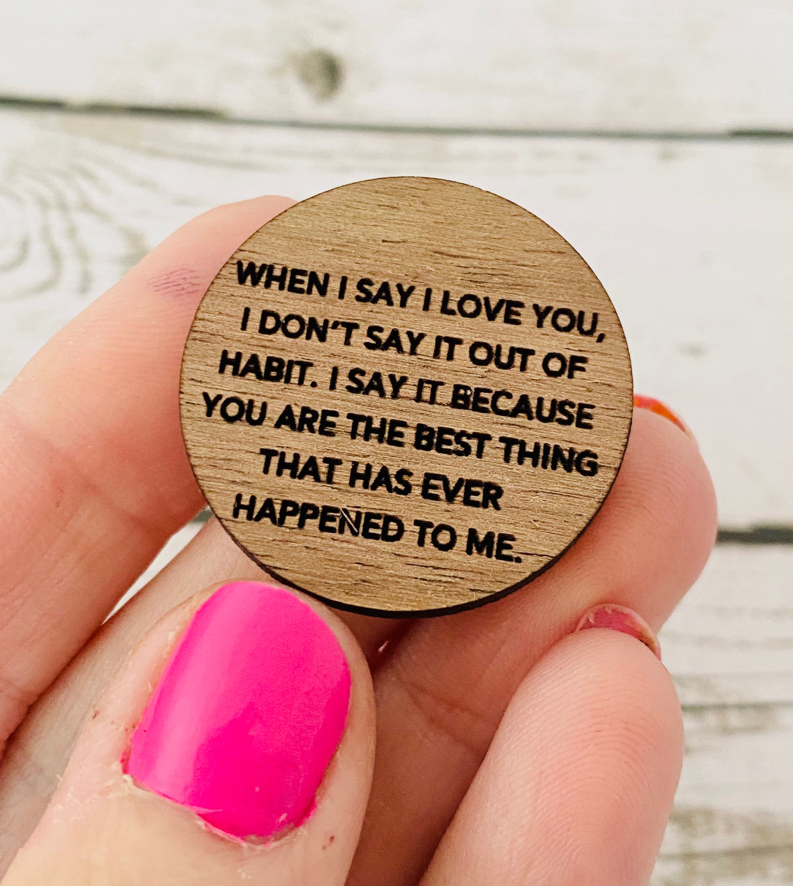 Personalized Pocket Coin , Love Token, Pocket Pebble, Your Personalized ...
