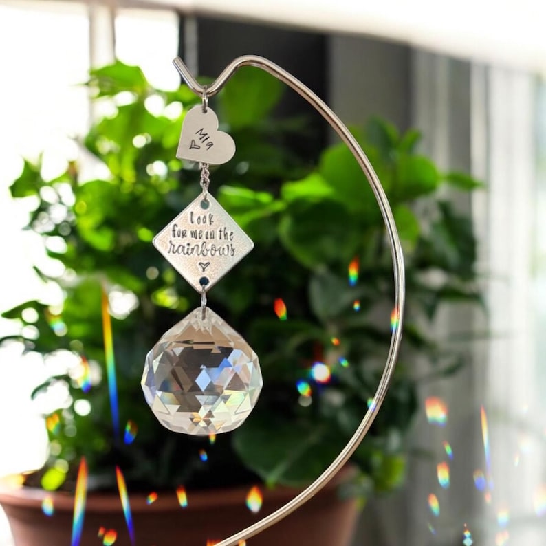 Sympathy Gift Suncatcher Crystal, Poem Card Memorial , Loss Mom, Mother ...