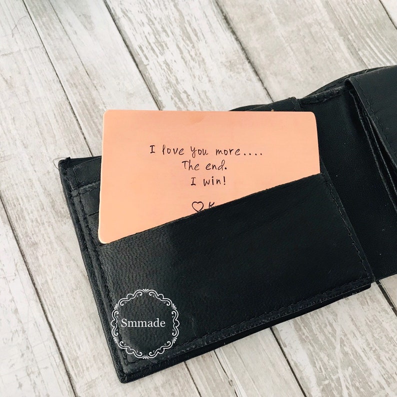 Hand Stamped Card Wallet Card Personalized Wallet Card - Etsy