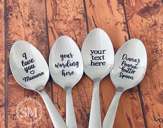 CUSTOM SPOON Laser Engraved Silverware Stainless Steel - Etsy