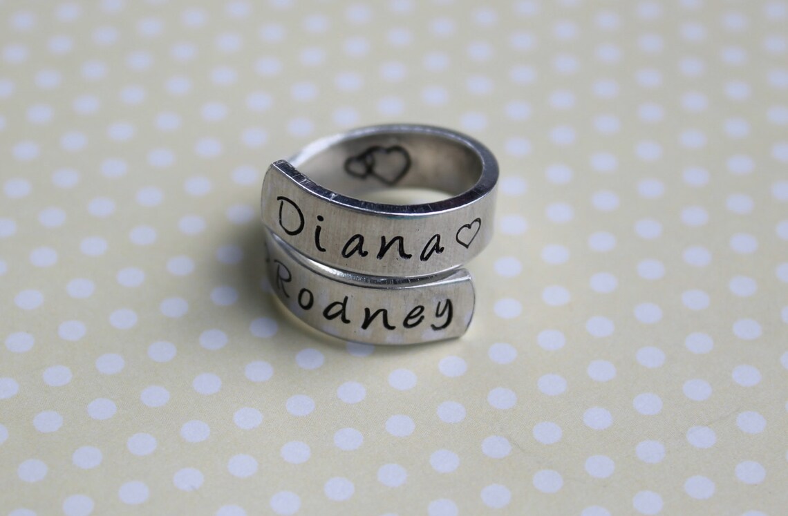 Custom Hand Stamped Ring Very Sturdy Ring Great Gift | Etsy