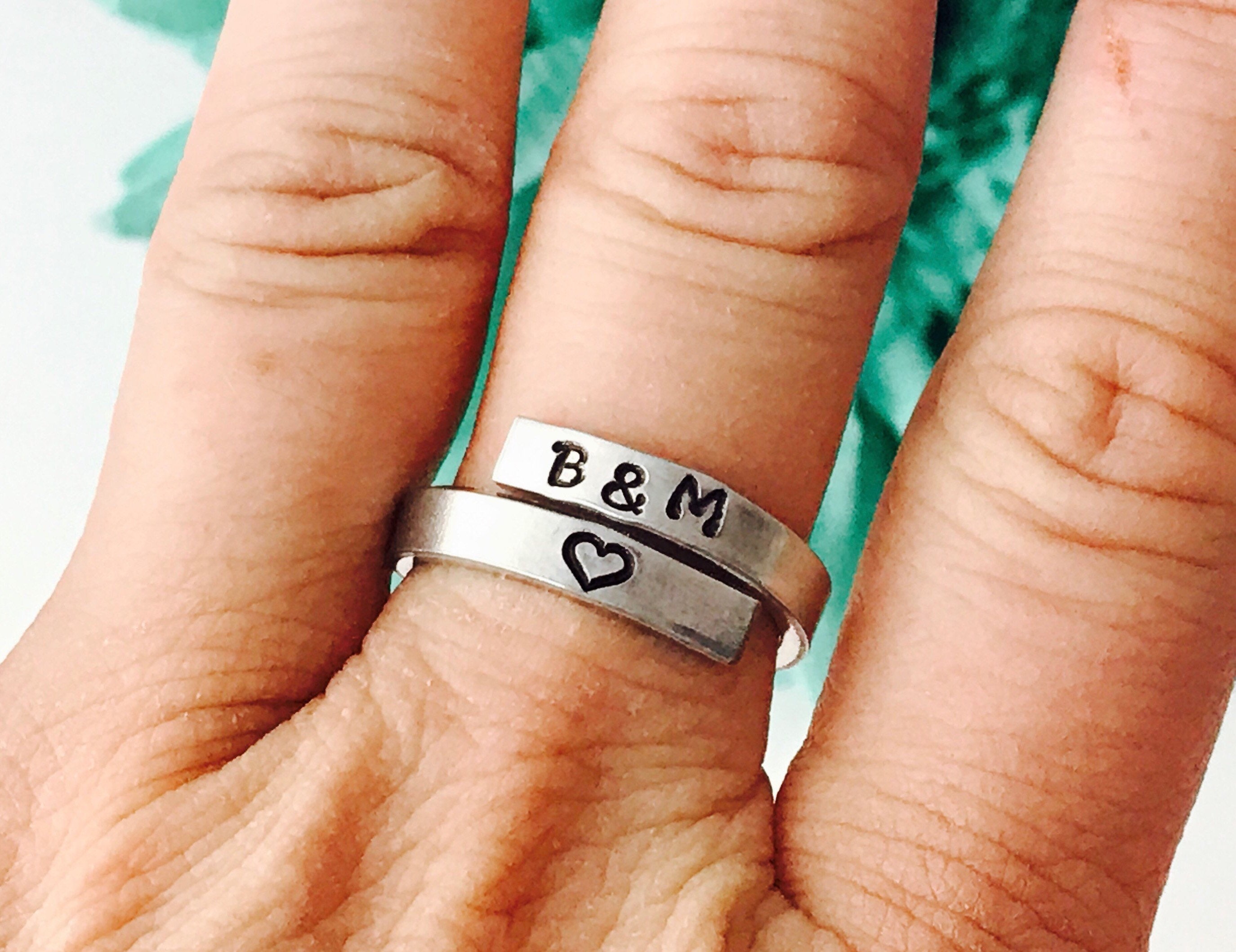 Custom Ring Personalized Custom Hand Stamped Ring Very | Etsy