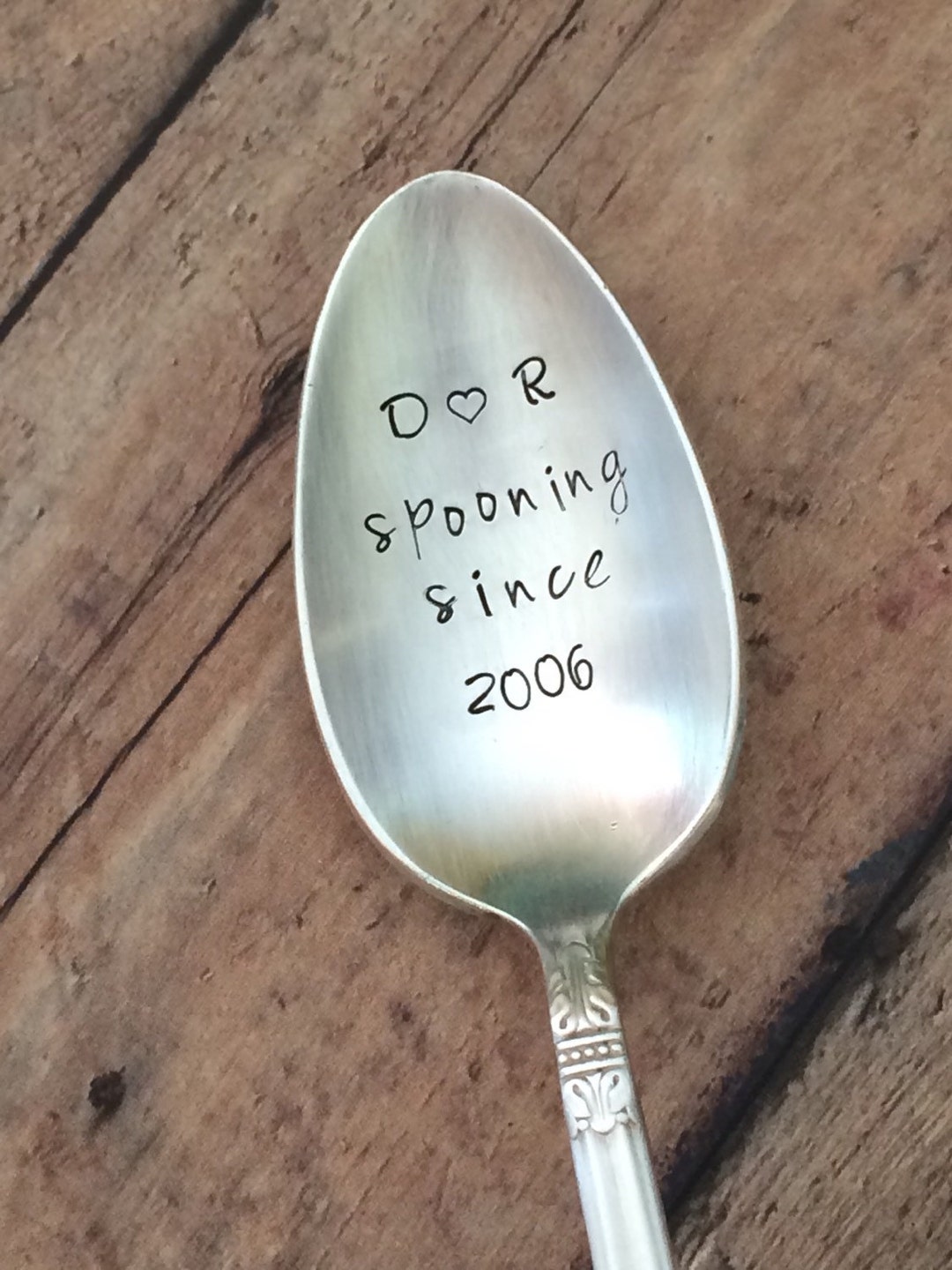 Spooning Since - Hand Stamped Silverware Vintage Spoon Message - Reused ...