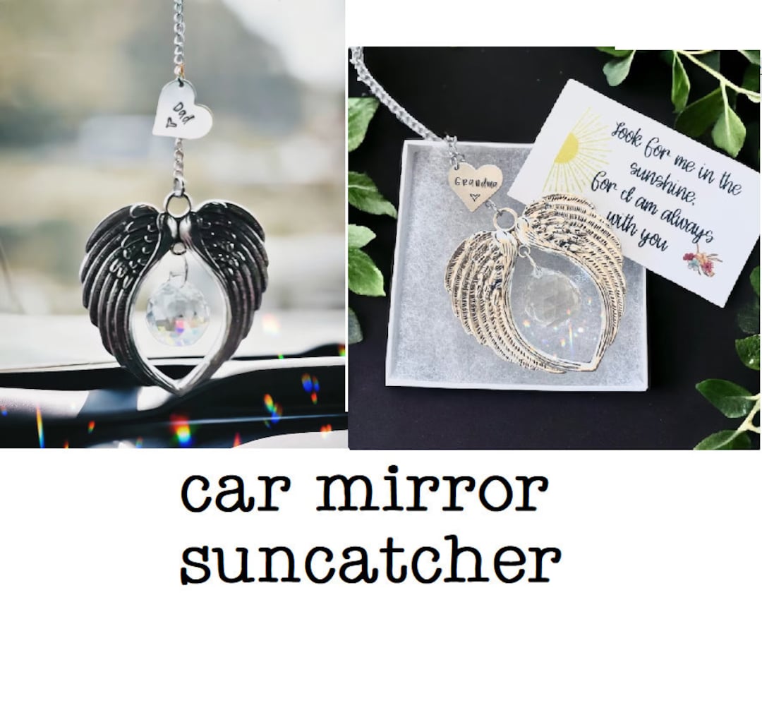 Sun Catcher FOR CAR MIRROR Sympathy Gift, Poem Card Memorial Suncatcher ...