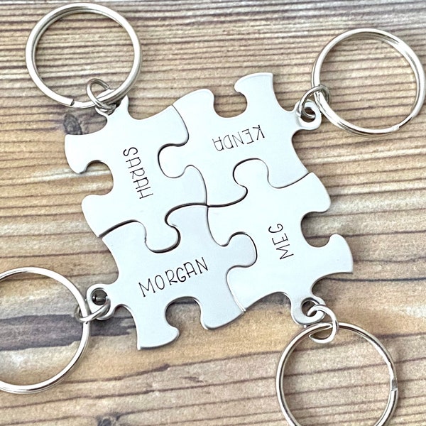 Puzzle Keychain - Etsy