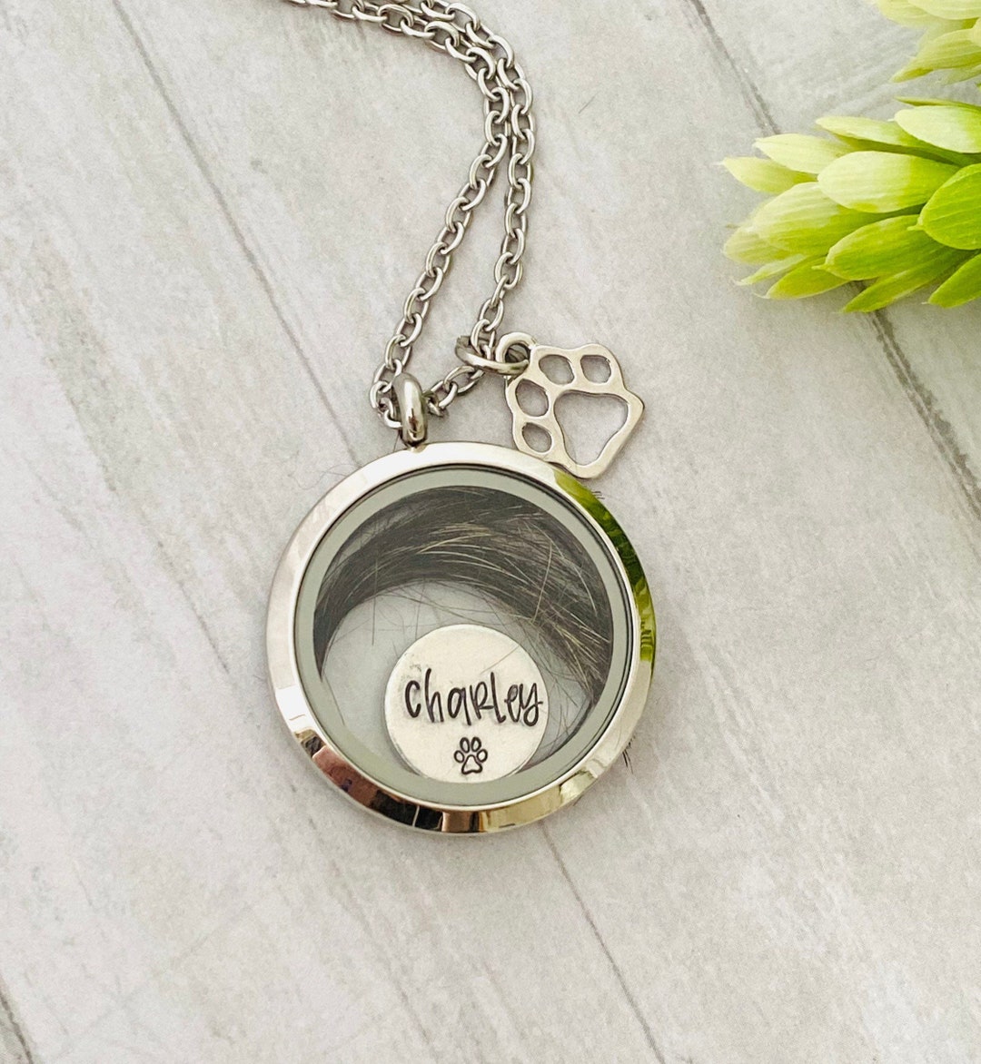 Pet Fur Jewelry Keepsake Necklace ,pet Memorial Locket Loss of Pet ...